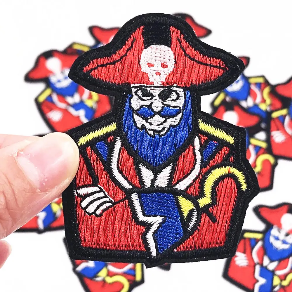 10PCS Pirate cartoon (size:5.2x6.6CM) Embroidered Patch Iron on Sew ...