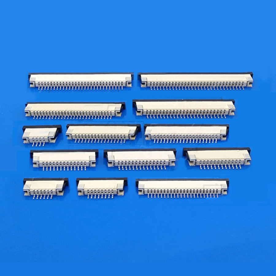 4pcs 1.0mm Pitch Up Drawer Fpc Ffc Flat Cable Connector Socket 4p 5p 6p ...