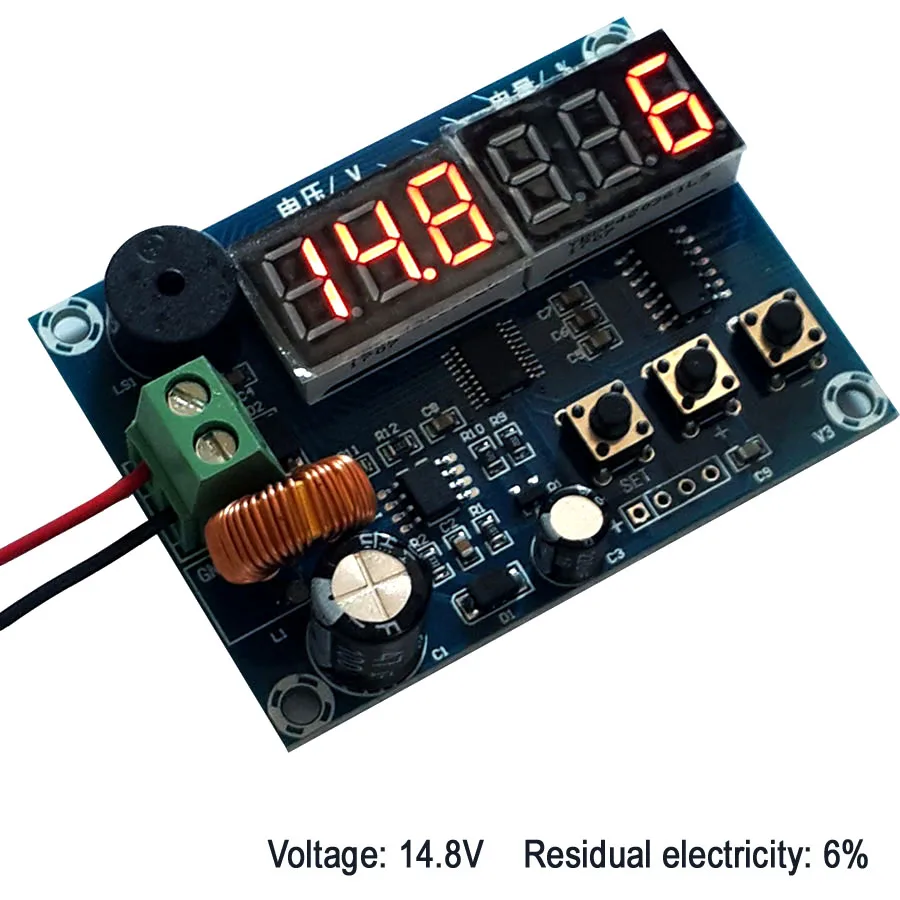 Battery Residual Power + Current Voltage Display Module Cell Voltage ...