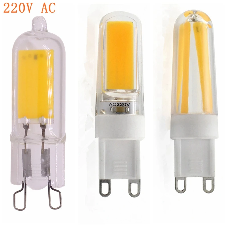 G9 LED Dimmable Bulb Lamp 2W 3W 4W 220V AC Leds LED COB Spotlight 360 ...
