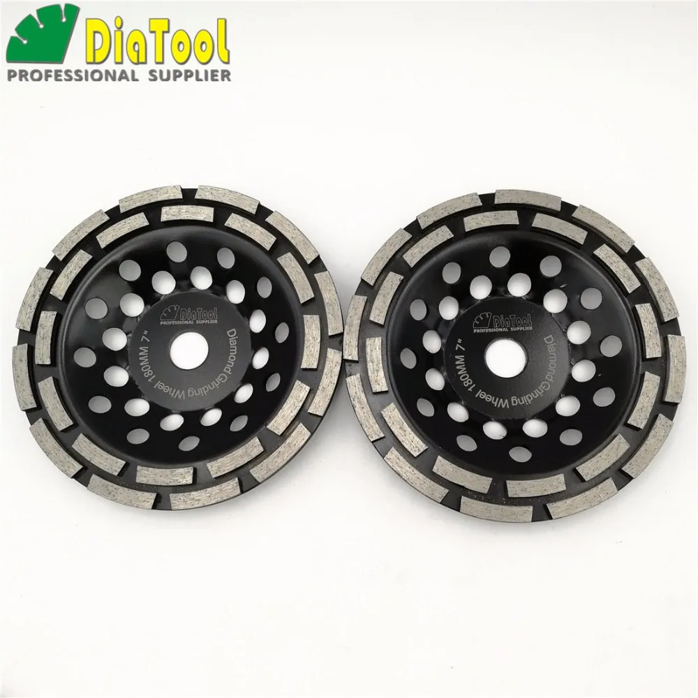 Aliexpress.com : Buy DIATOOL 2pcs 7"/180MM Diamond Double Row Grinding ...