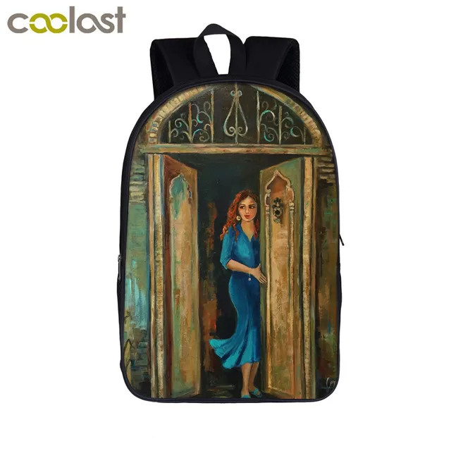 Hijab Islamic Muslim Girl Teenage Backpack Canvas Backpack Rucksack - I ...