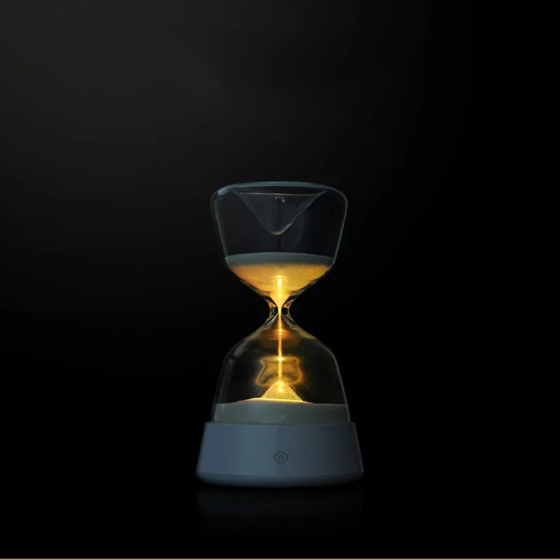 Romantic Colorful Hourglass Timer Night Light Bedside Sleeping Timer ...