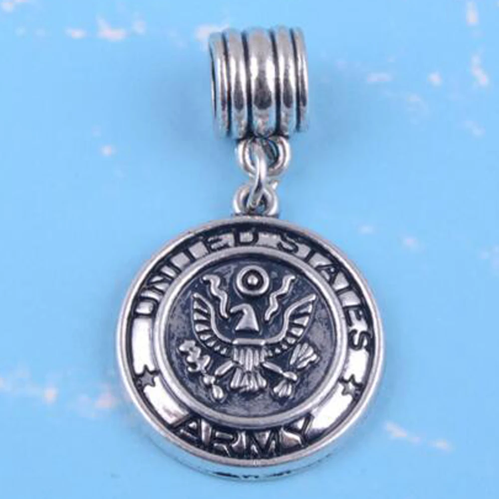 Antique-Silver-Plated-US-United-States-Military-Series-Army-Badge ...