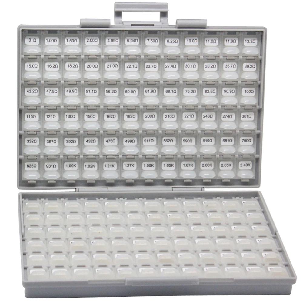 AideTek SMD SMT 0402 Size 1% assorted Resistor Kit Filled In plastic ...