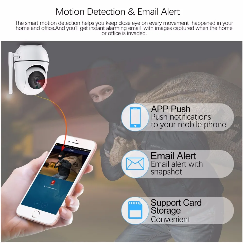 Buy Online Techege 1080P 720P Wireless Camera IP Smart Home Security ...