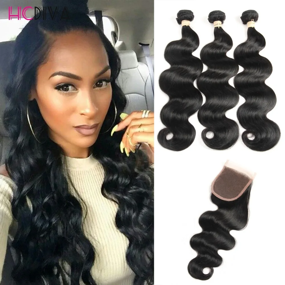 8a Malaysian Virgin Hair Closure With 3bundles Malaysian Body Wave With