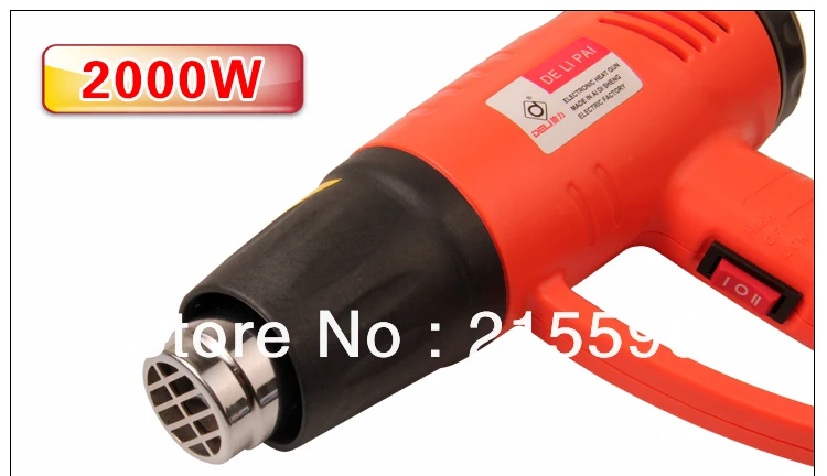 2000W Electric Hot Air Gun Temperature Adjustable Heat Gun Industrial ...