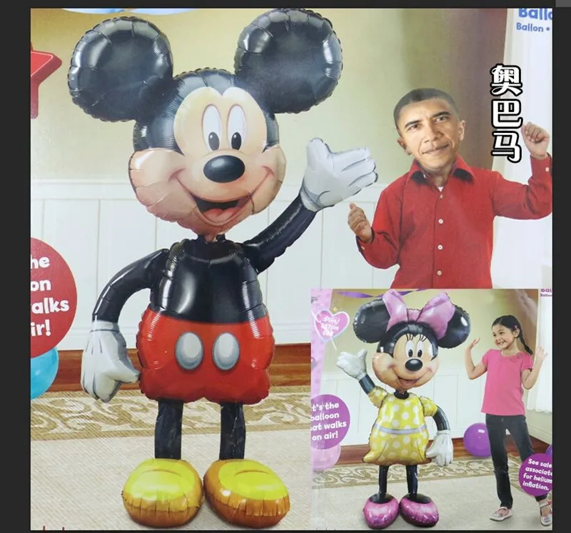 10pcs/lot 52 inch Standing Balloon Mickey Minnie Shape Balloon Foil ...