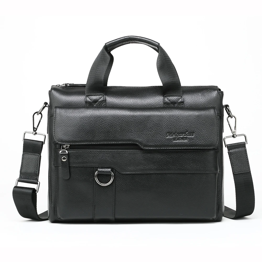 Meigardass Briefcase Genuine Leather Bags Mens For Documents Laptop
