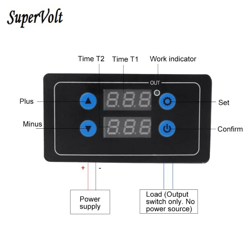 0.1s - 999h Countdown Timer Programmable Cycle Control Module Time ...
