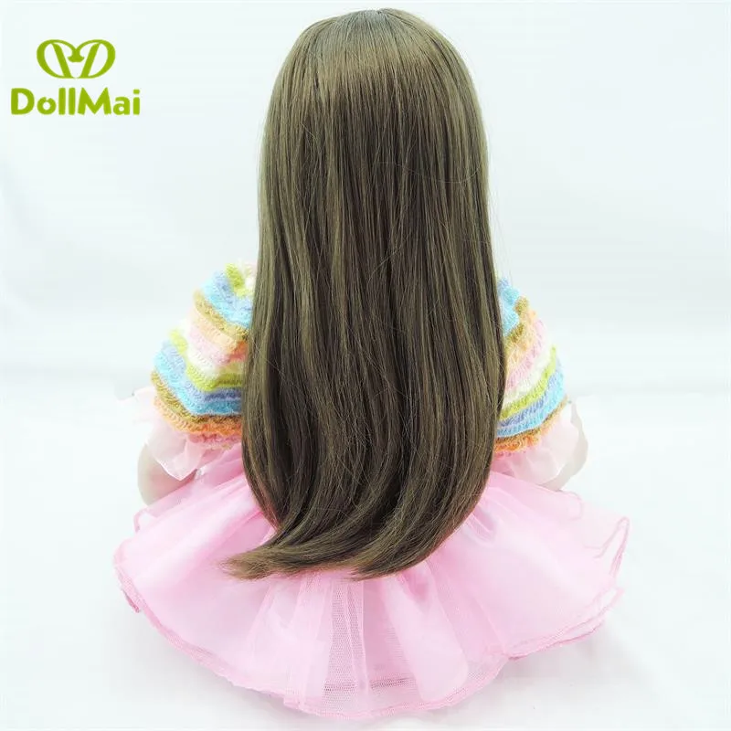 24 Inch Silicone Reborn Babies Realistic Princess Girl Dolls Lifelike ...