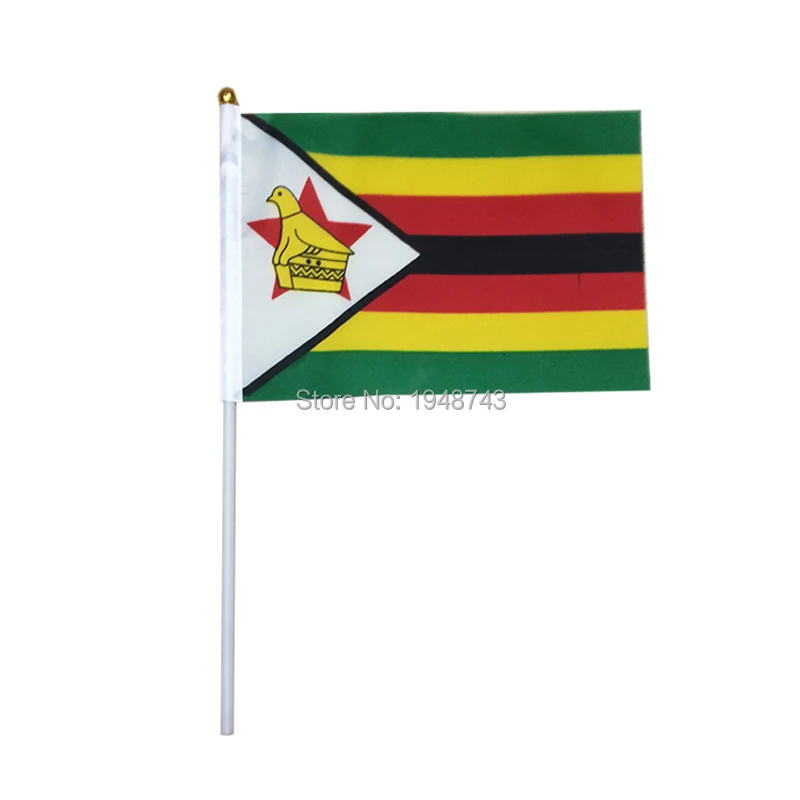 2017 10pcs the Small Zimbabwe flag 14*21CM Zimbabwe Flag the hand ...