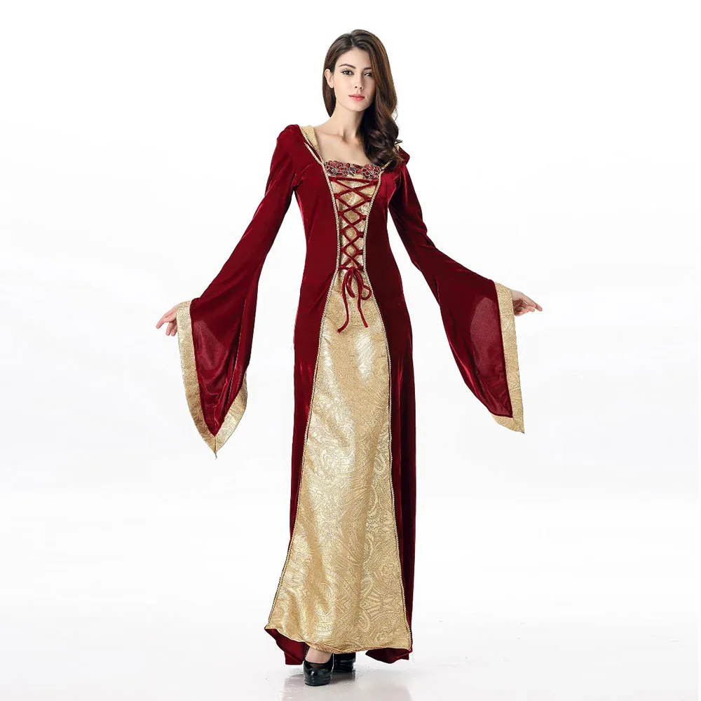 Vashejiang Sexy Medieval Costume Cosplay Dress Adult Fantasia Princess Costume Halloween