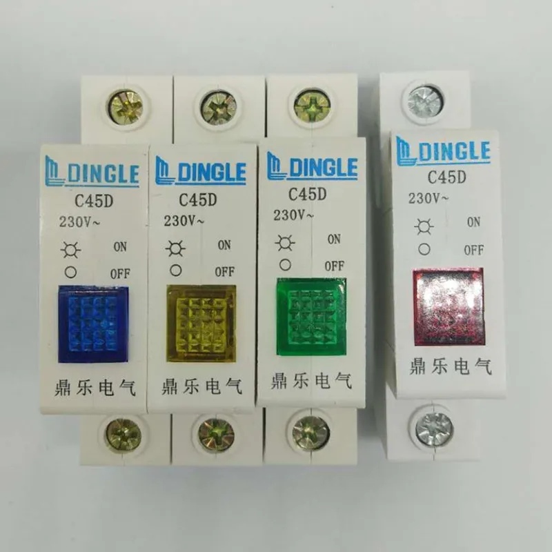 1 шт. на din-рейку 220 В светодиодный индикатор C45D индикация ...