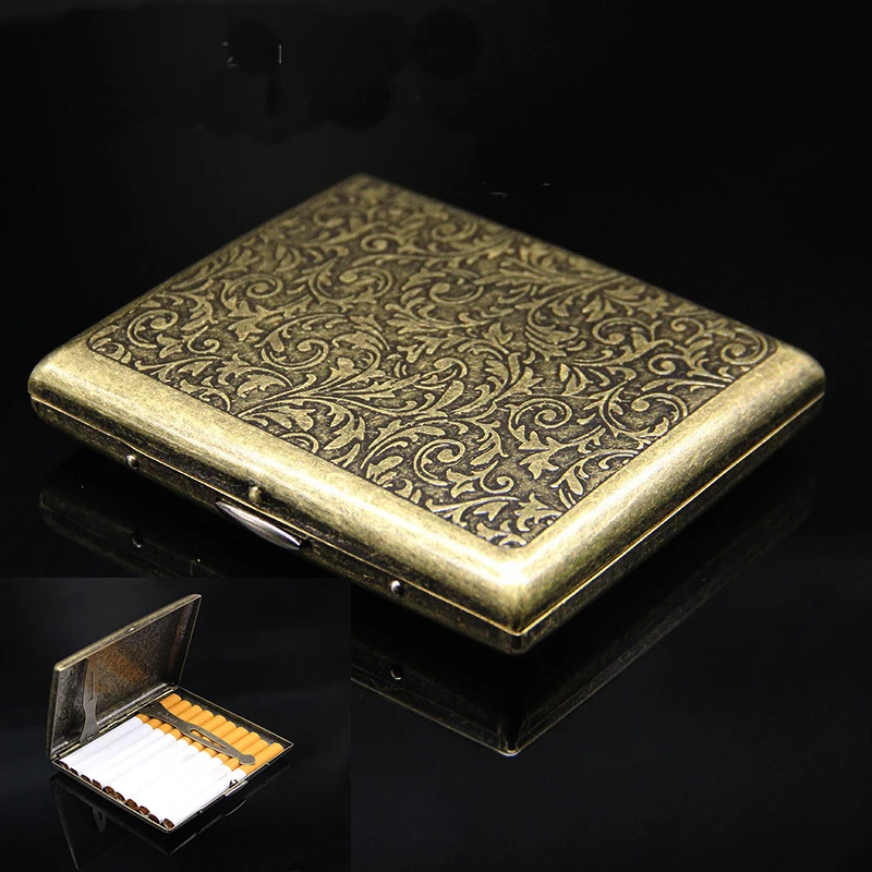 Men's Cigarette Case Gift Box 20pcs Vintage Metal Mens Set - AliExpress