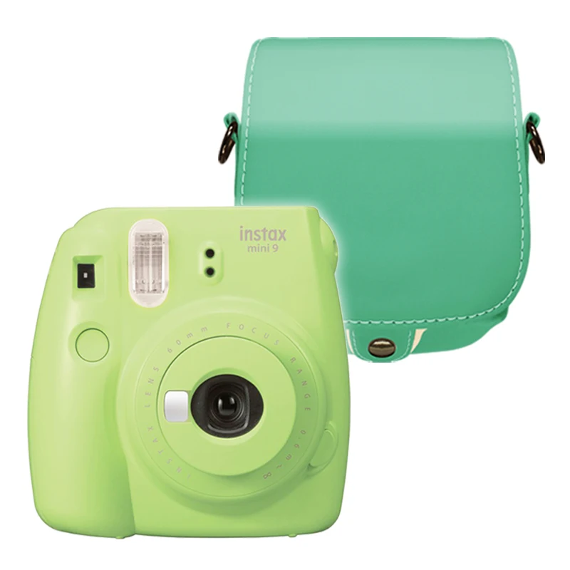 Fujifilm Instax Mini 9 Instant Photo Camera Lime Green + Mint PU ...