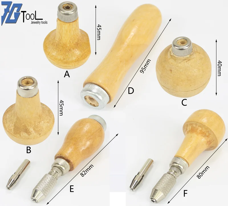 Wood Pear Shape Graver Handle Jewelers Engraving Benchs Tool