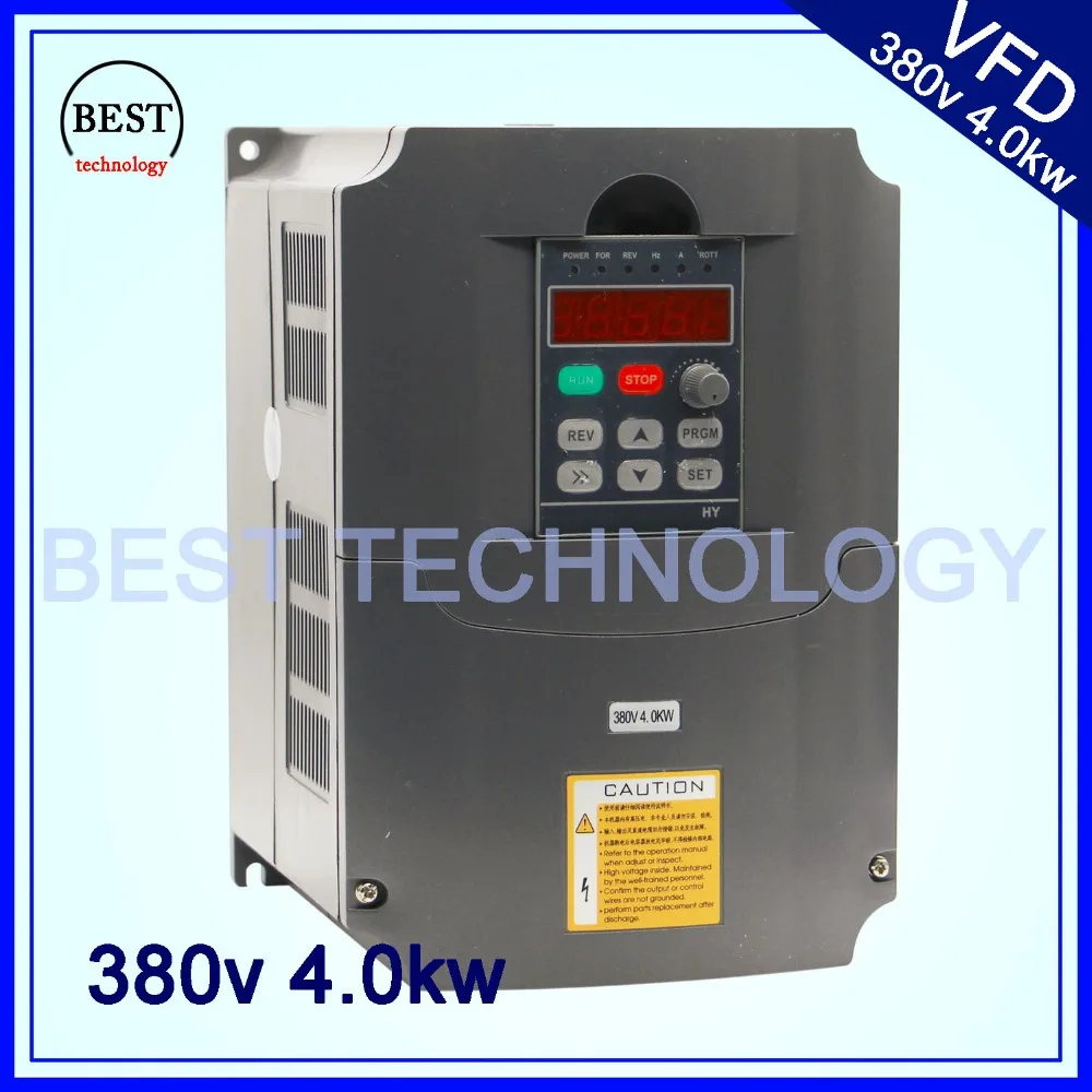 380v 4kw VFD Variable Frequency Drive VFD Inverter 3HP Input 3HP Output ...
