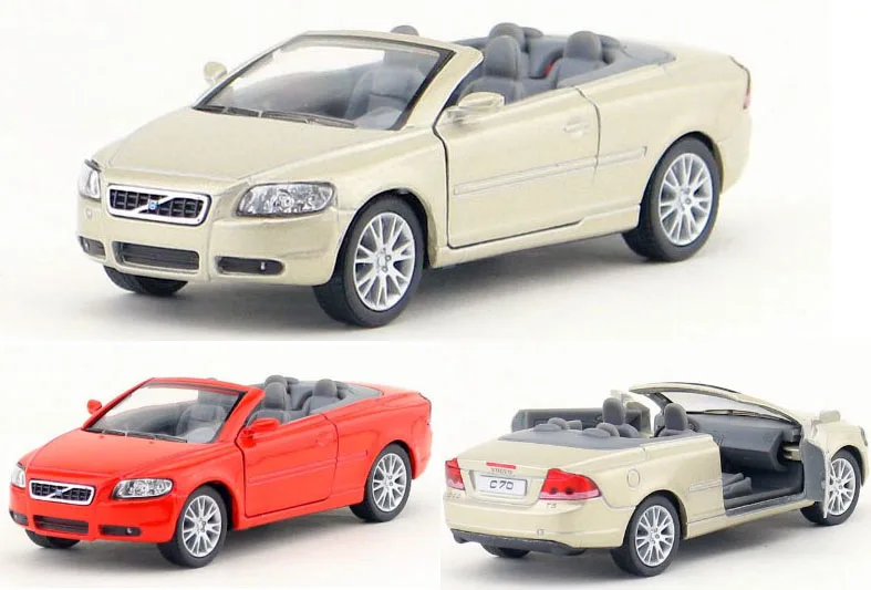 High simulation 1:36 Scale Volvo C70 Roadster Alloy Car Model Toy With ...