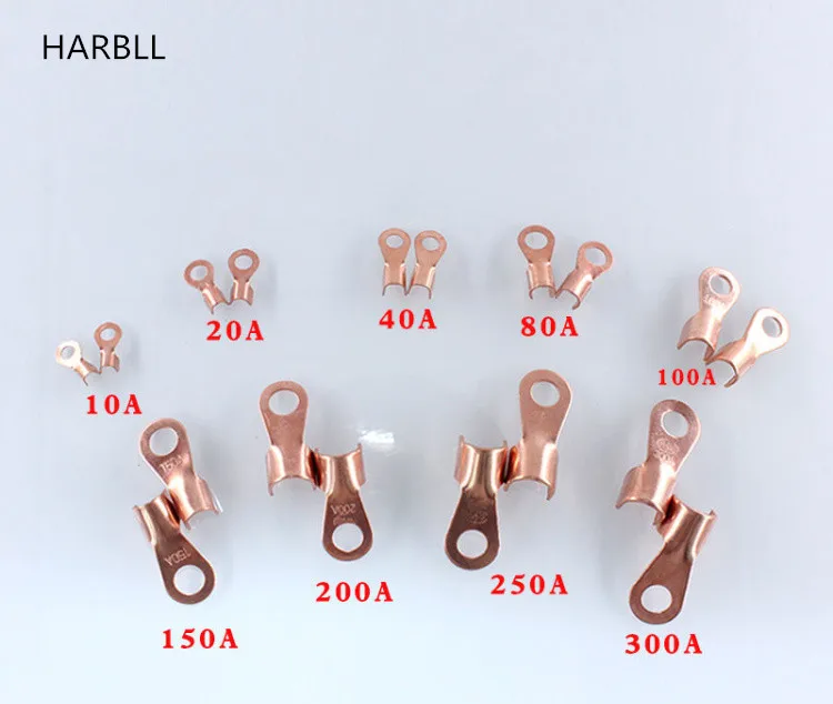 HARBLL 10pcs Copper wire nose copper terminal copper wire ear copper ...