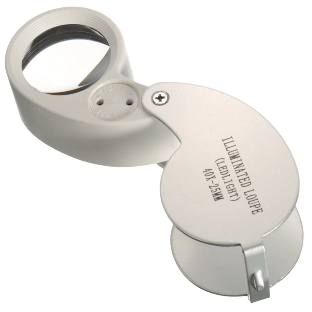 25mm Glass Lens 40X Portable Mini Magnifier Jeweler Eye Jewelry Loupe ...