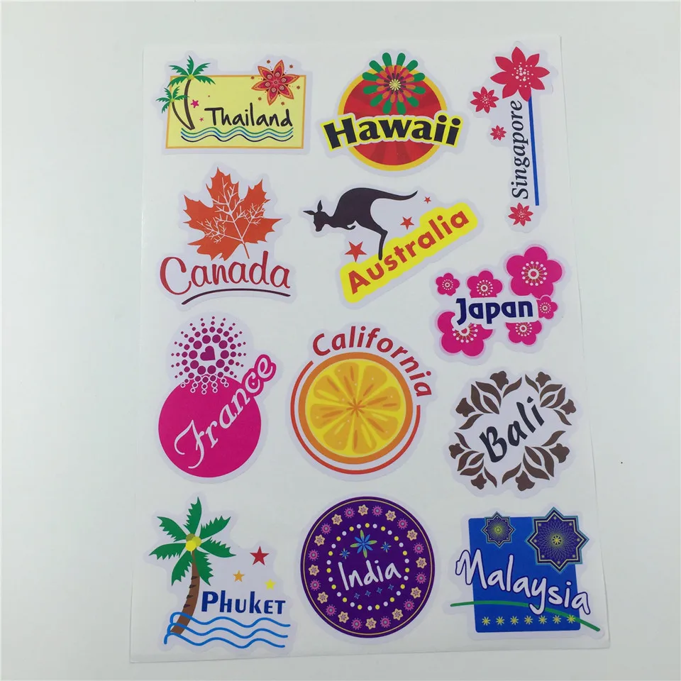 10 sheets Vintage Brand logo Cartoon Punk Decal Stickers on Laptop ...