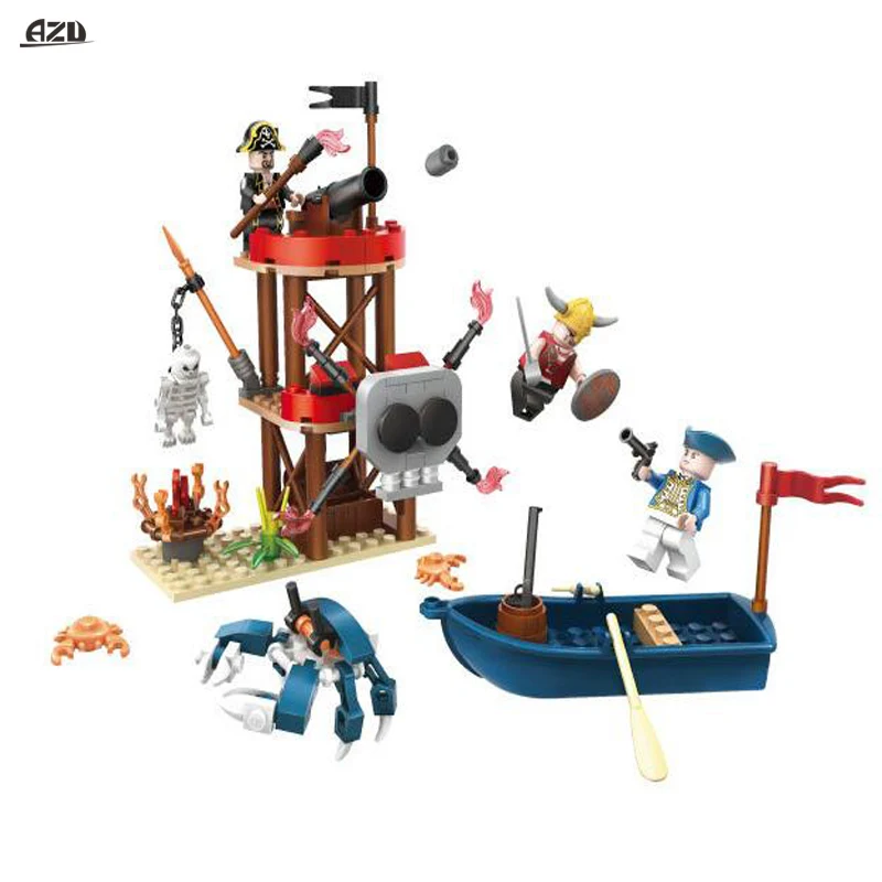GUDI Bricks Pirate Series Death Island Assembly Building Blocks Bricks ...