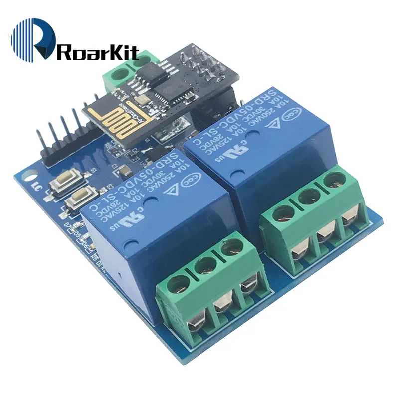 5 в Esp8266 Esp 01 2 Wifi реле канала модуль 2 канала релейный модуль для Iot умный дом Esp8266