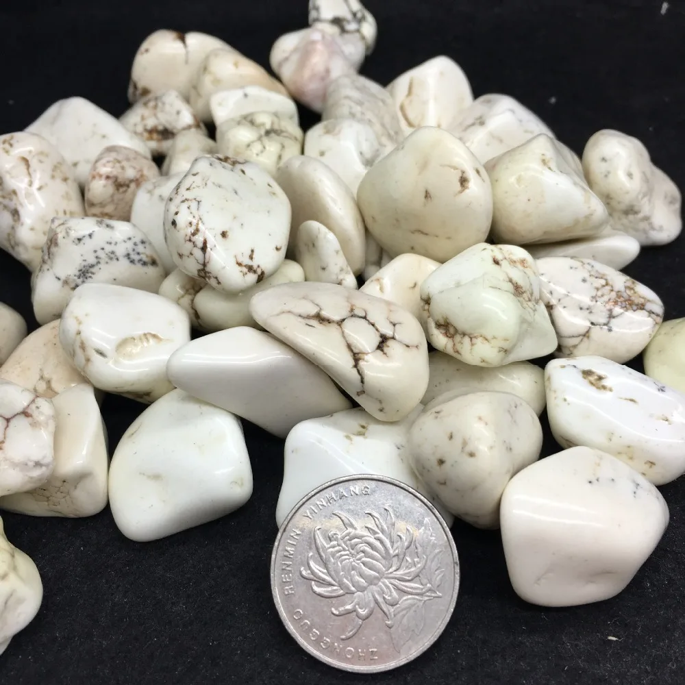 50g White Turquoise Rock Polished Rough Stone Nugget Healing Aquarium ...