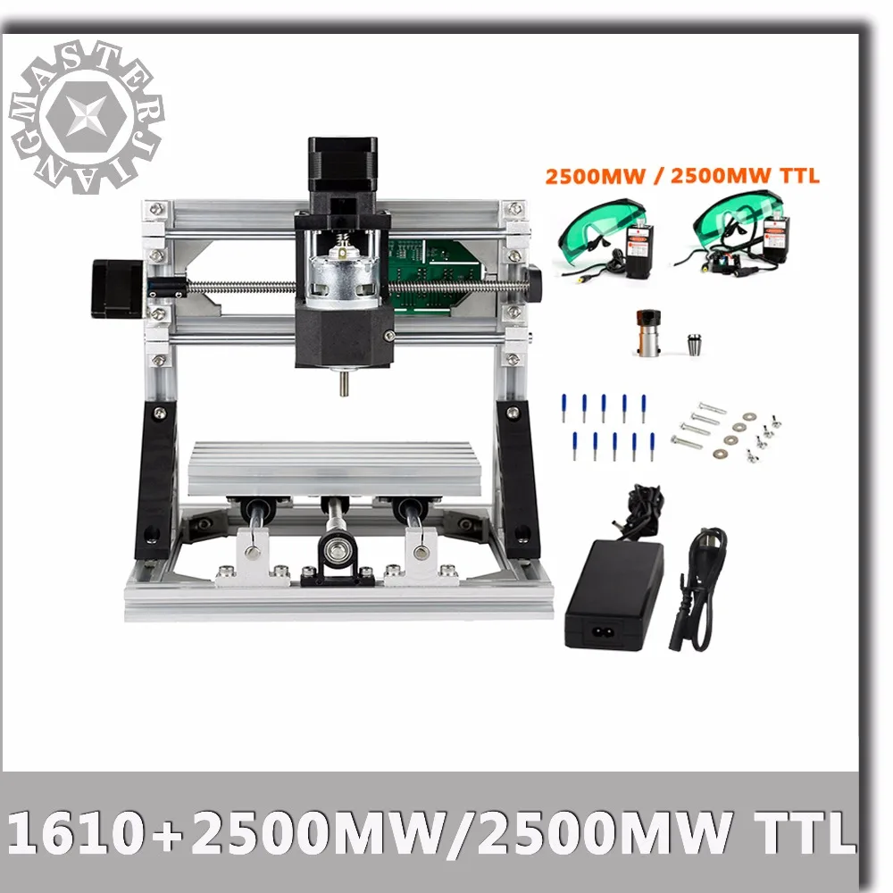 NEW 1610 GRBL control Diy mini CNC Wood Router Laser Machine 3 Axis Kit ...