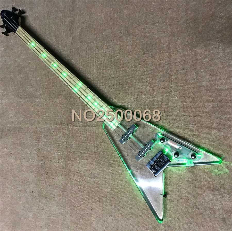 Custom Oem Transparent Acrylic Body Bass,4 String Bass Guitar,crystal ...