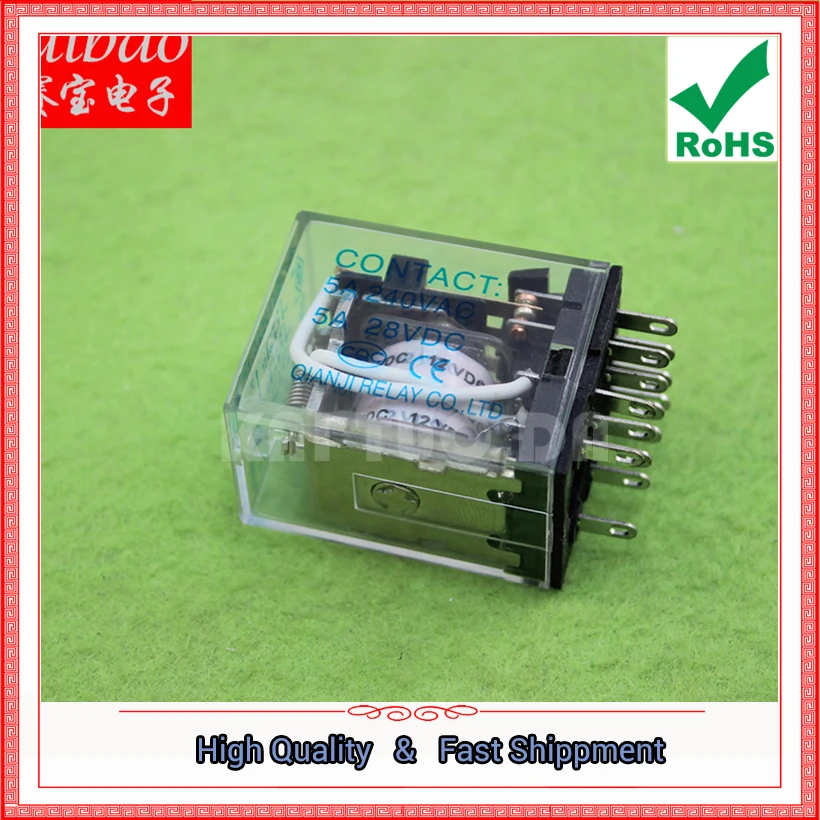 HH54P Small Relay 220v AC 12v MY4NJ Intermediate Relay (H4B4)|relay ...