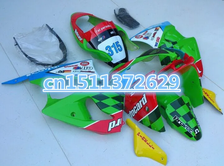 ZX6R 00 02 Fairing body kits for Kawasaki Ninja ZX 6R 00 01 02 green ...