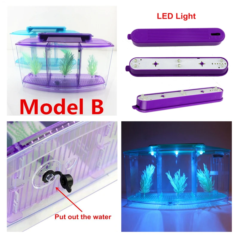 Mini Aquarium Fish Tank Usb Aquarium With Led Lamp
