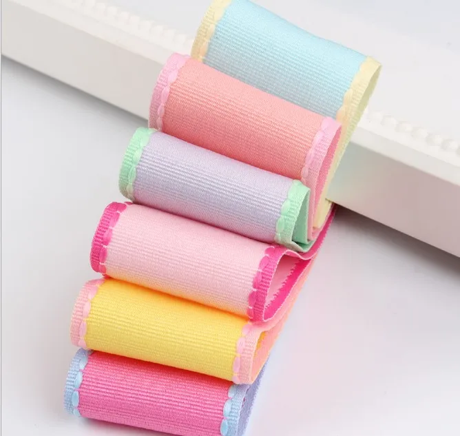 Kewgarden-38mm-25mm-White-Edge-Dotted-Line-Grosgrain-Ribbons-Handmade ...