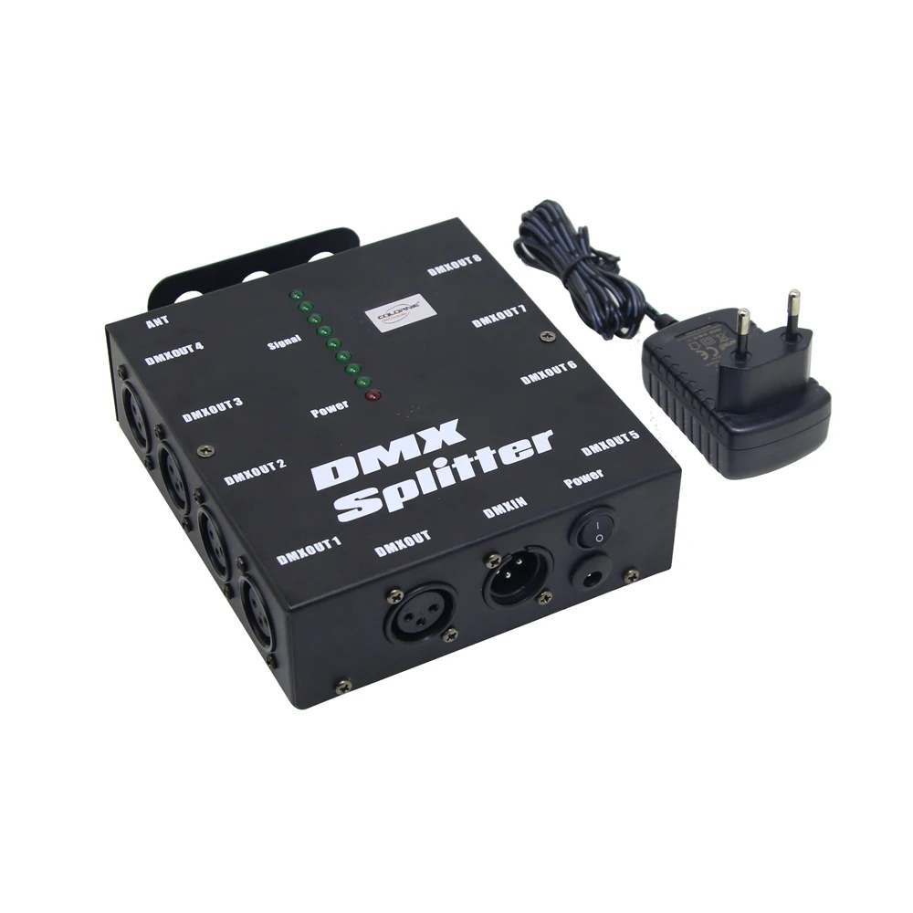 8-Way-DMX-Splitter-Distribution-Amplifier-8-Channels-DMX512-for-Party ...
