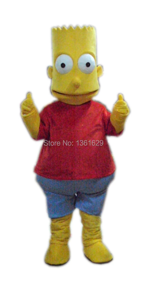 Jwup The Simpsons Bart Simpson Mascot Costume Cartoon Character For ...