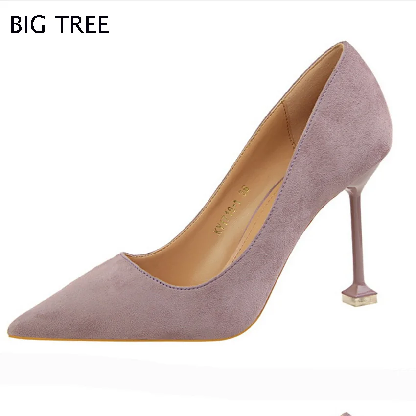 2017 BIG TREE Women Shoes High Heel Shoes Patent Leather OL Wind Women ...