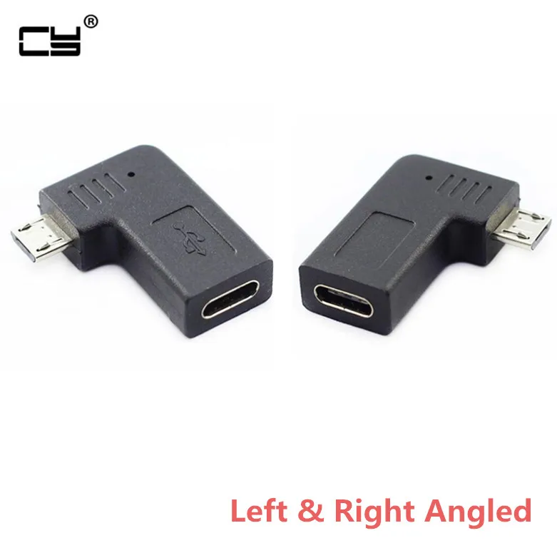 90 grad Links & Rechts Abgewinkelt micro usb 5pin zu typ c usb 3,1 USB ...