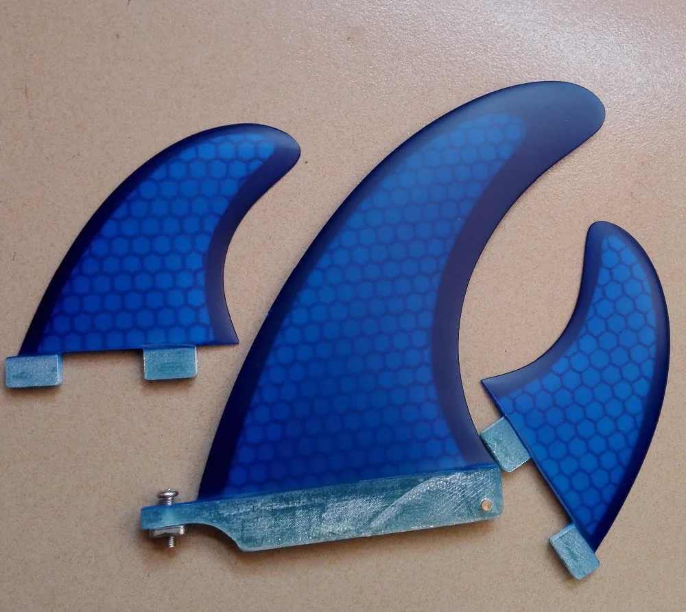 8 inch center fin and 2 pcs GL FCS surf fin fiberglass honey comb ...