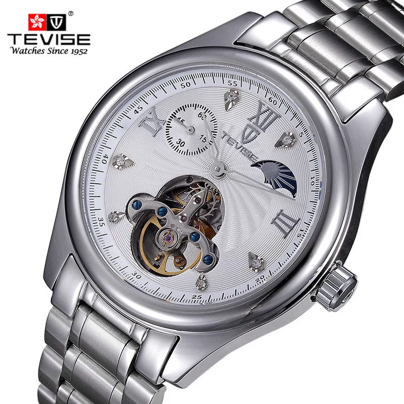 TEVISE Brand Automatic Self Wind Watches Men Stainless Steel Strap ...