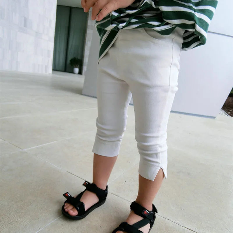 BuDingXiong 2018 Summer Kids Girls Pants Fashion Calf Length Side Split ...