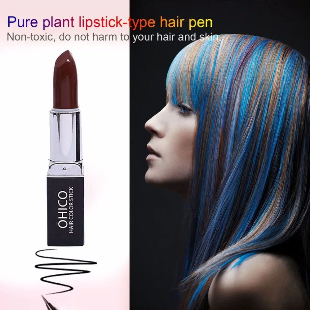 Natural Plant Extracts Lipstick Shape Hair Dye Pen Covering White Hair ... Natural Plant Extracts Lipstick Shape Hair Dye Pen Covering White Hair ...