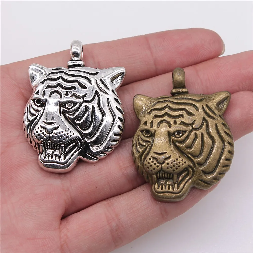 WYSIWYG-2pcs-45x34mm-Pendant-Big-Tiger-Tiger-Charm-Pendants-For-Jewelry ...
