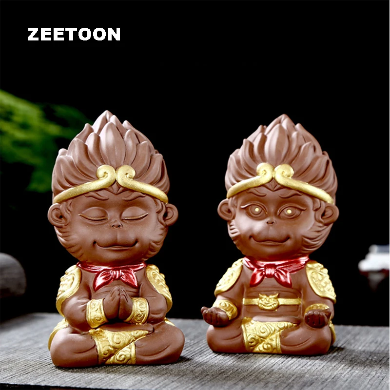Monkey King Qi Tian Da Sheng Boutique Yixing Tea Pet Pen Holder Purple ...