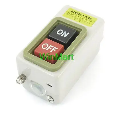 AC 380V 10A 1.5KW 3 Phase ON/OFF Latching Switcher Power Pushbutton ...