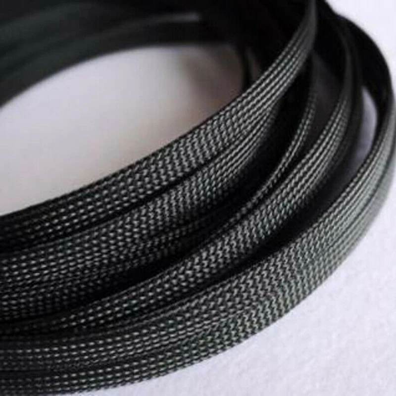 1-20M Cable Sleeves 3-100mm Black Snakeskin Mesh Wire Protecting Nylon ...