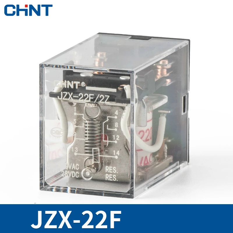 CHINT Small sized Middle Relay 8 Foot Communication Electromagnetism Relay JZX 22F 5A 220Vac ...