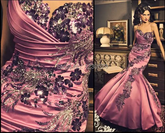 Sparkle Sweetheart Backless Beaded Sequins Salon Inki Pink Mermaid Long ...
